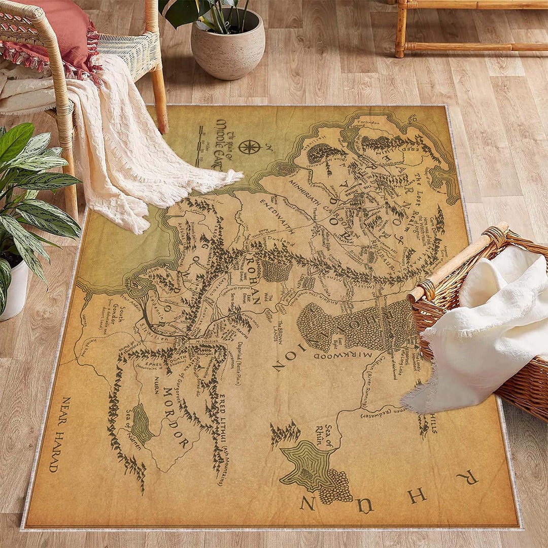 Earth Map, Earth Map Rugs, Map, Retro Map Rug, Map Rugs Fantastic Rug ...