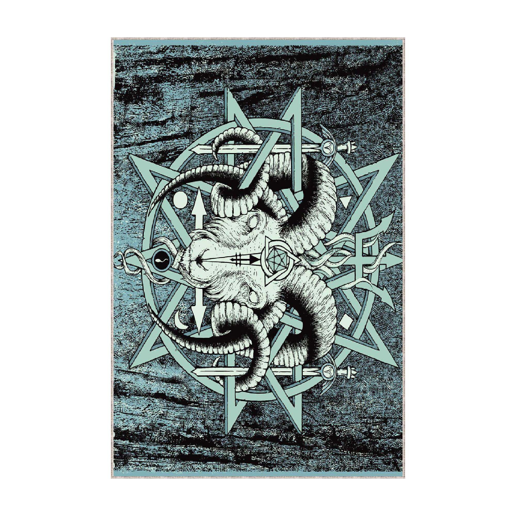 Satanic Demon Rugs, Satanic Rug, Luxury Rug, Sigil of Baphomet ...