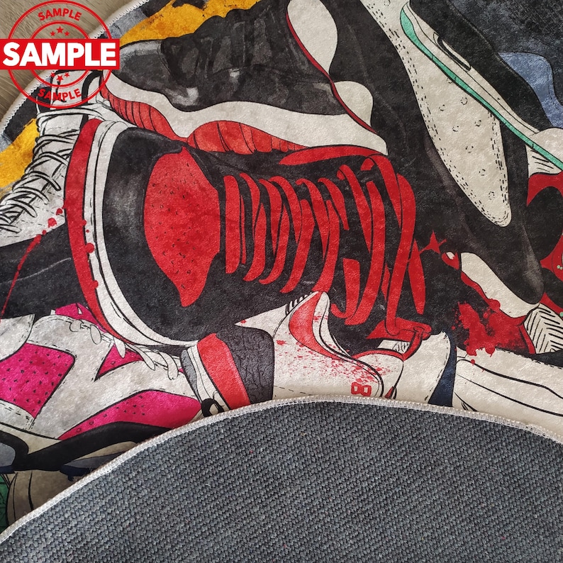 Simple Pentagram Magic Rug, Round Rug, Satan Round Carpet, Satanic ...