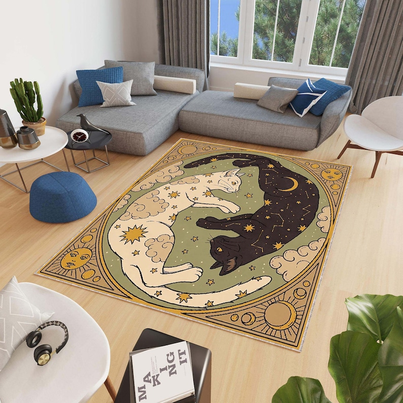 Cat Rugs, Animal Rug, Boho Rug, Luxury Rug, Personalized Gifts, Cat ...