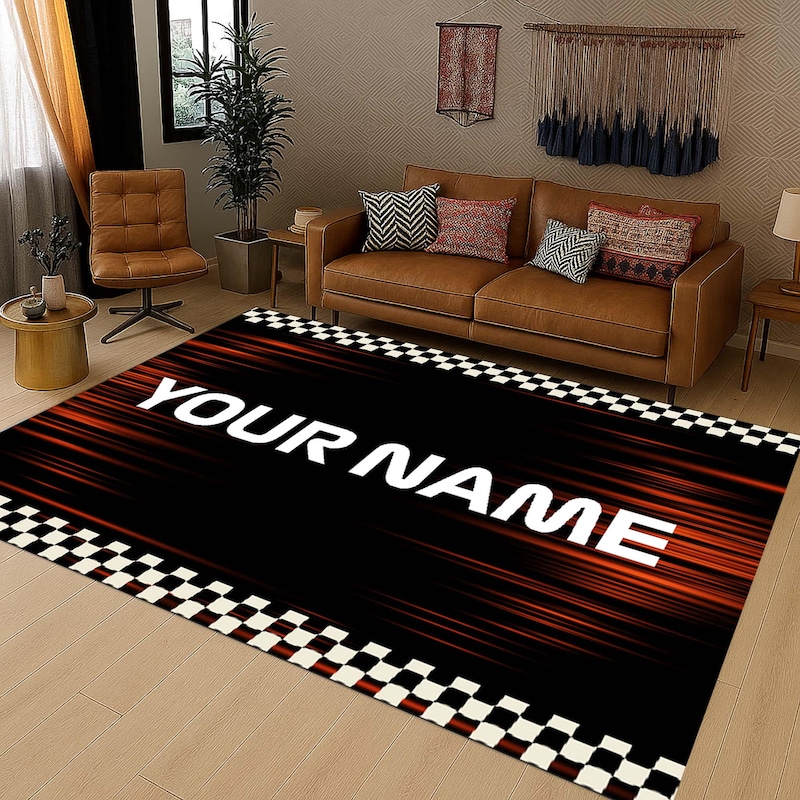 Race Track Rug - Etsy