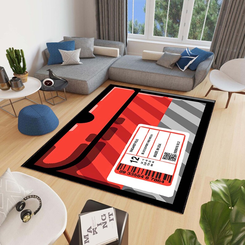 Sneaker Rug, Customize Your Label, Sneakerhead Hypebeast Home Decor ...