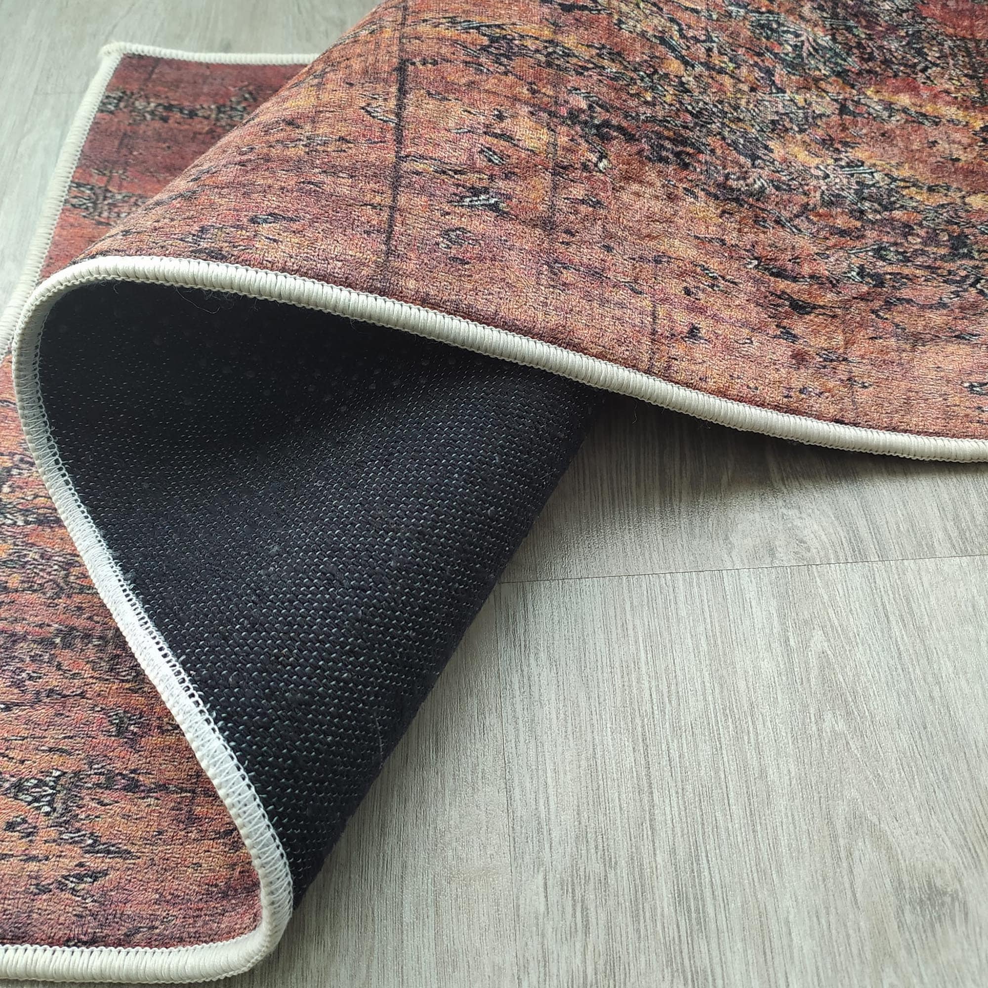 Retro Marble Stair Treads Rug, Non-slip Carpet, Machine Washable Rug ...