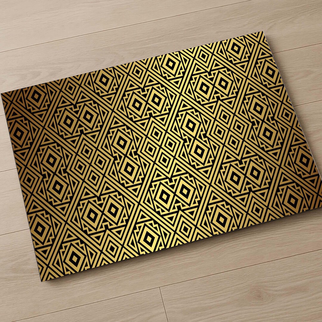 Geometric Bath Rug, Modern Bathroom Mat, Luxury Bathroom Decor, Stylish ...