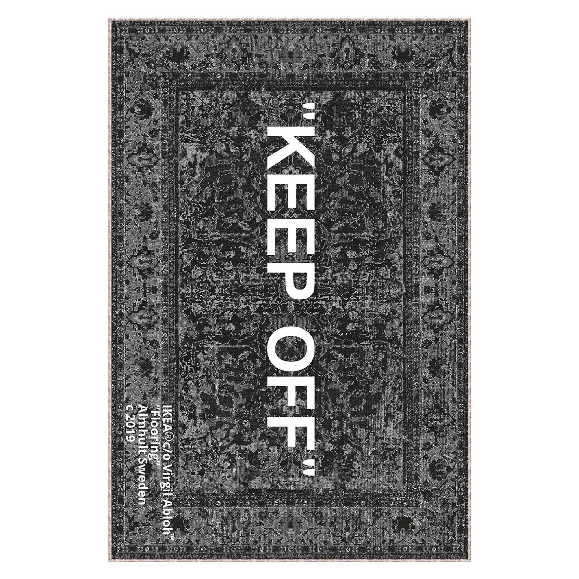 Keep off Rug, Black and White Keep Off, Keep off Decor Rug, Modern Art ...