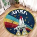 Nasa Carpet, Nasa, Kids Room Rug, Round Space Theme Carpet, Nasa Logo ...