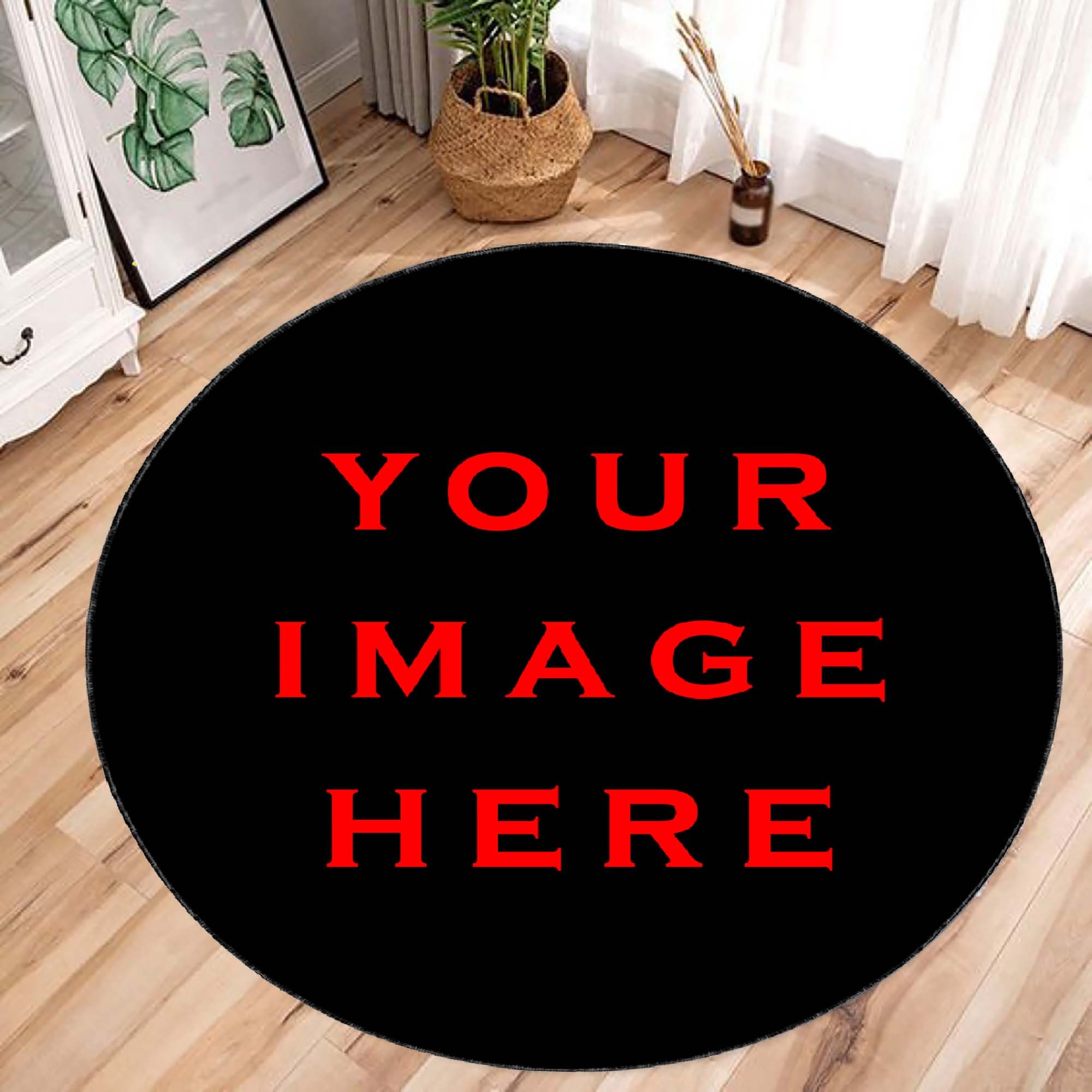 Simple Pentagram Magic Rug, Round Rug, Satan Round Carpet, Satanic ...