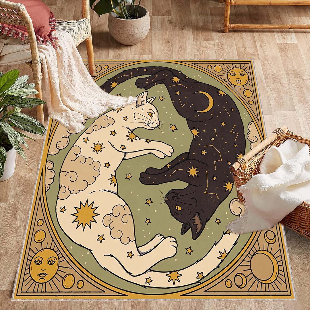 Cat Rugs, Animal Rug, Boho Rug, Luxury Rug, Personalized Gifts, Cat ...