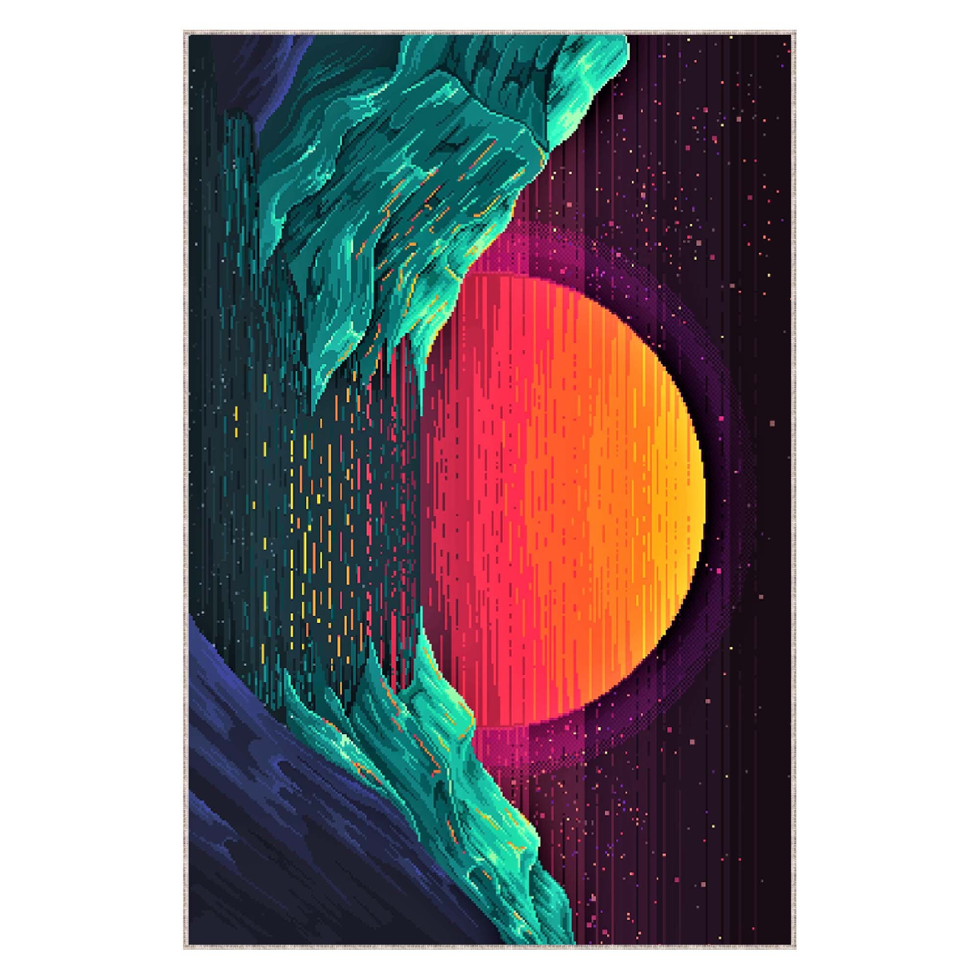 Retro Wave Synthwave Sun Rug Retrowave Sunset Retrowave - Etsy