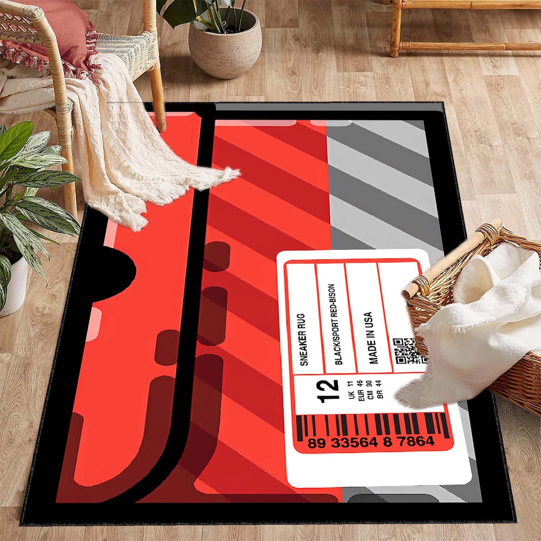 Sneaker Rug, Customize Your Label, Sneakerhead Hypebeast Home Decor ...