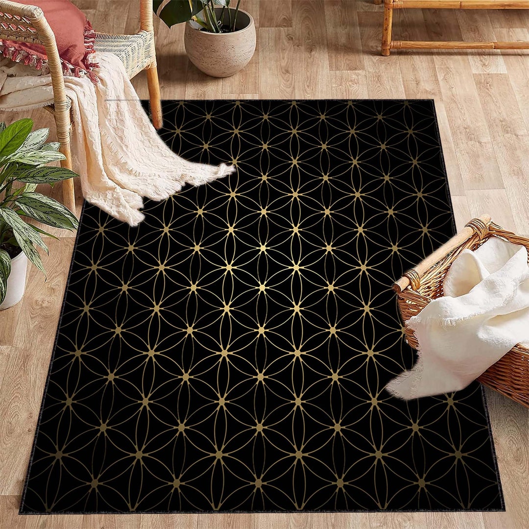 Flower of Life Rug, Sacred Geometry Rug, Flower of Life, Spiritual Rug ...