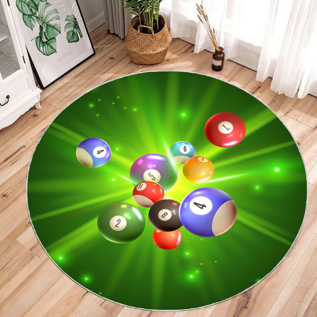 Bingo Balls Rug, Billiard Balls Rug, Colourful Balls Rug, Gifts for ...