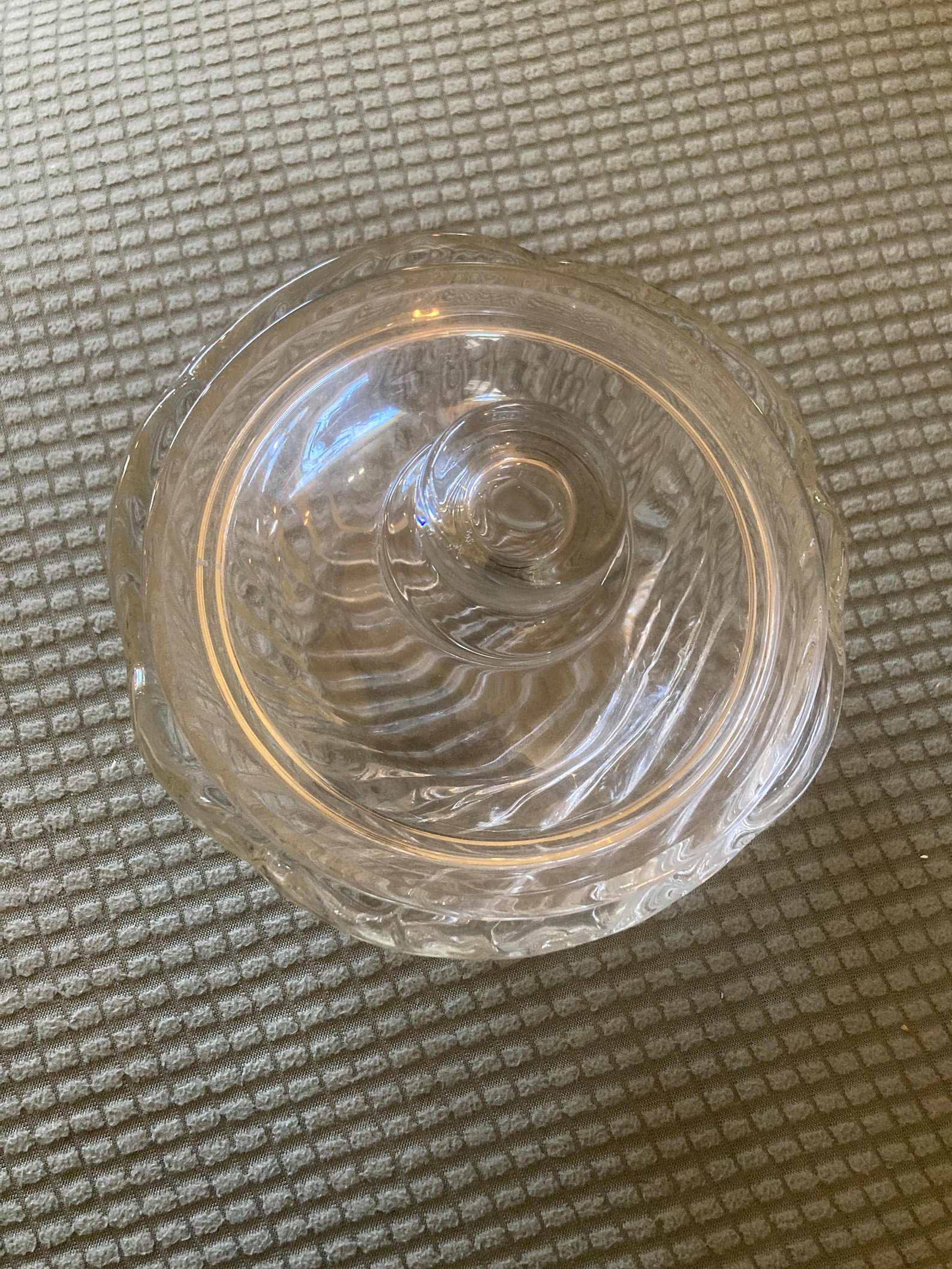 Vintage Clear Heavy Candy Bowl With Lid - Etsy