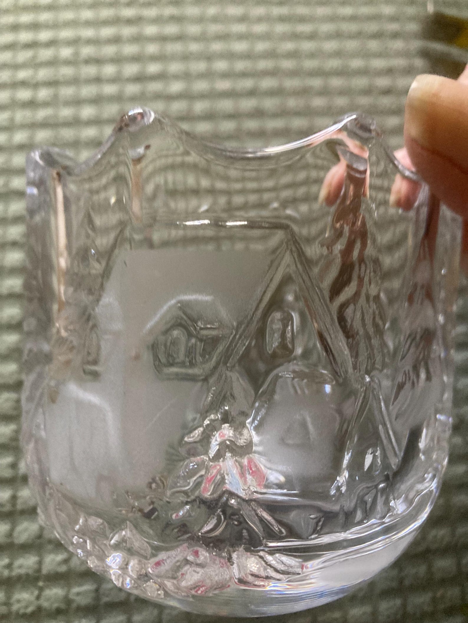 Mikasa Winter Wonderland, Heavy Etched Glass Votive - Etsy