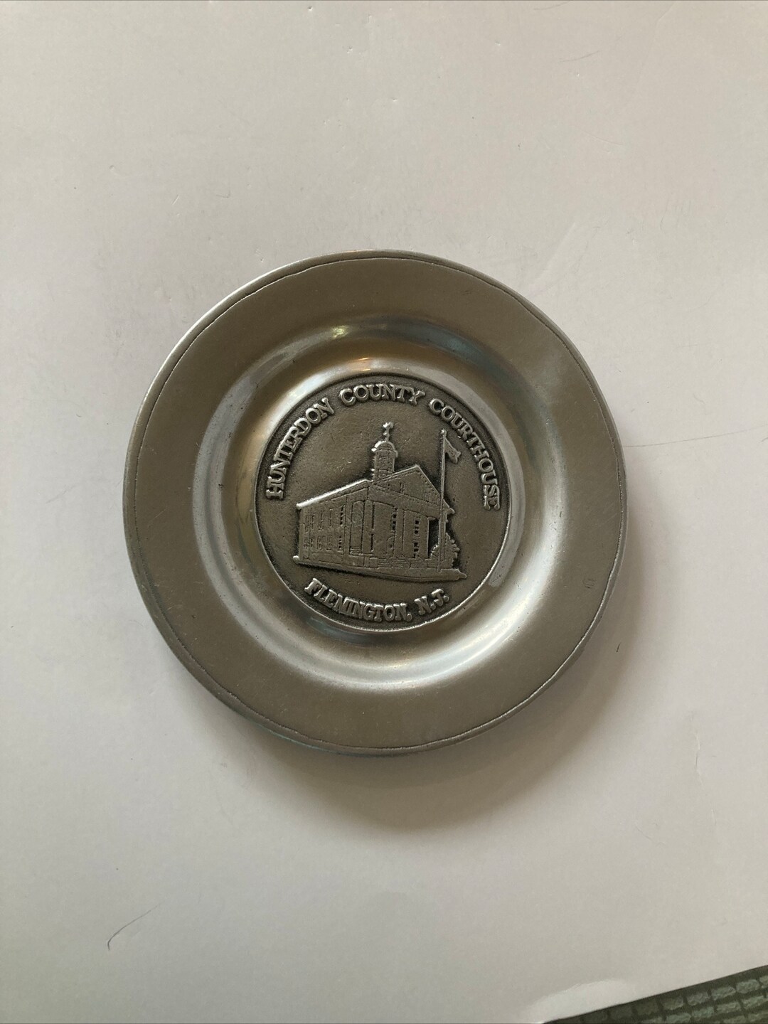 Hunterdon County Courthouse Pewter Plate RWP Wilton Columbia PA - Etsy