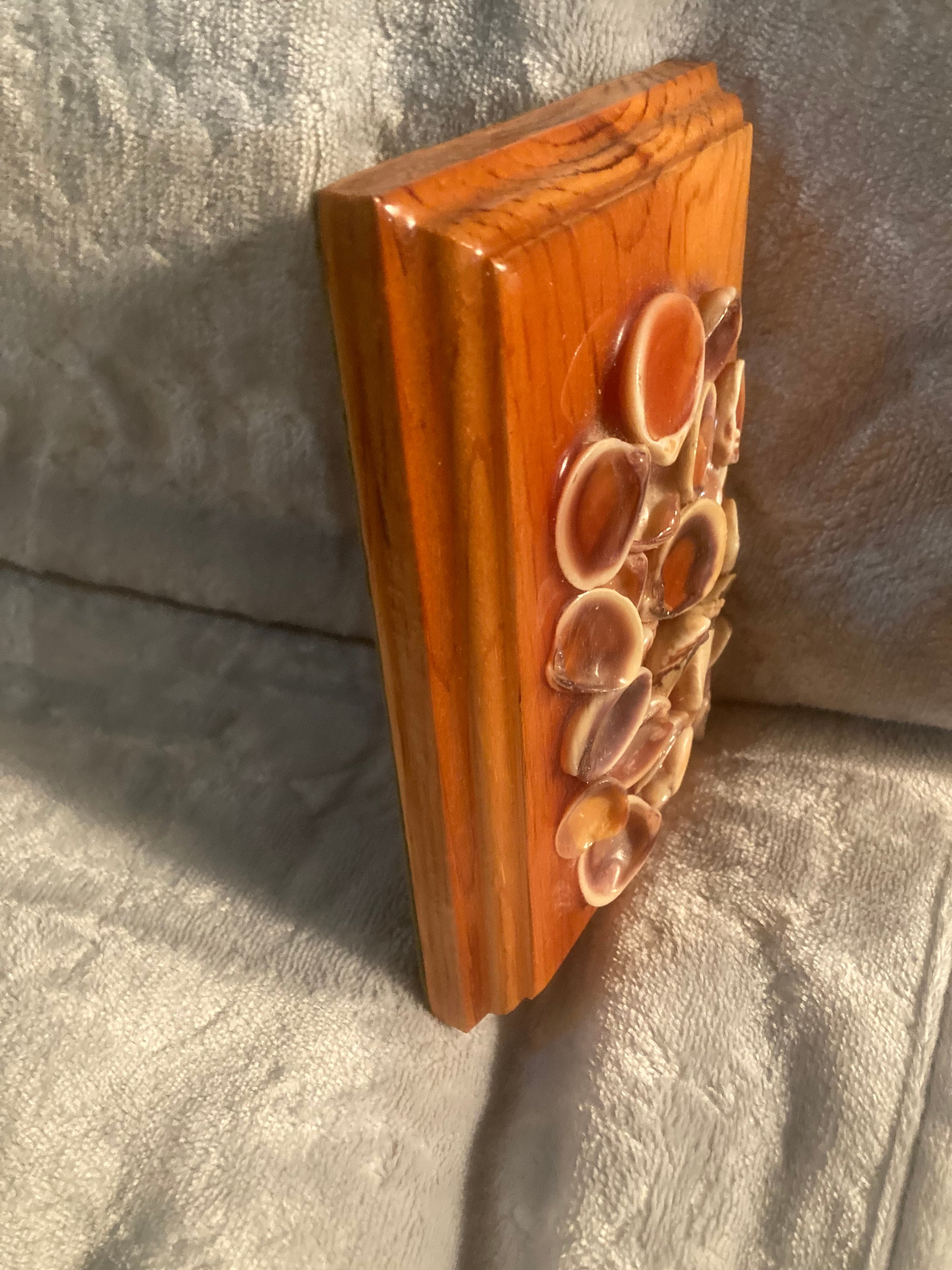 Wooden Decoupaged Seashell Plaque - Handmade - Etsy