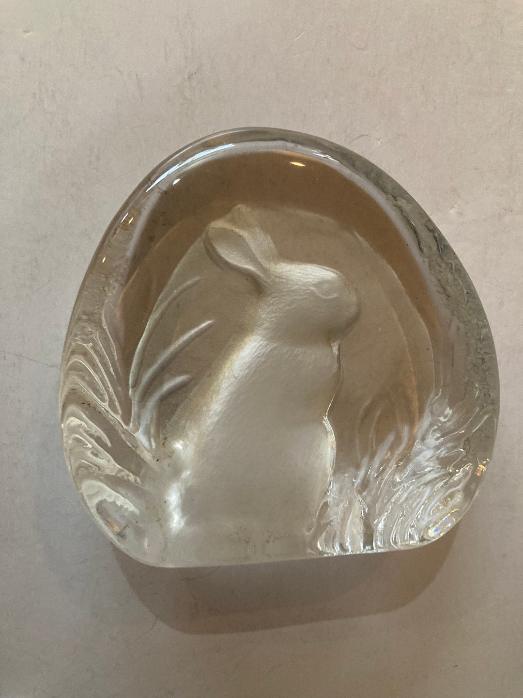 Vintage 24% Lead Crystal Bunny Rabbit Paperweight Zejecar Yugoslavia - Etsy