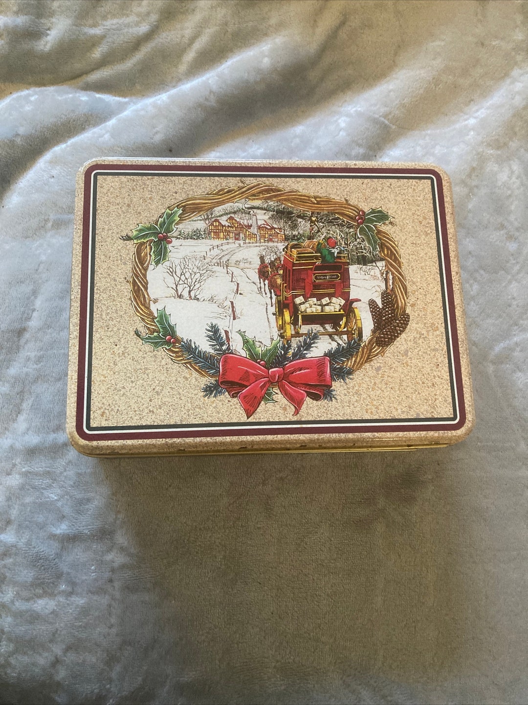 Vintage Wolfgang Candy Tin ‘ Home for the Holidays‘ Sweet Santa ...