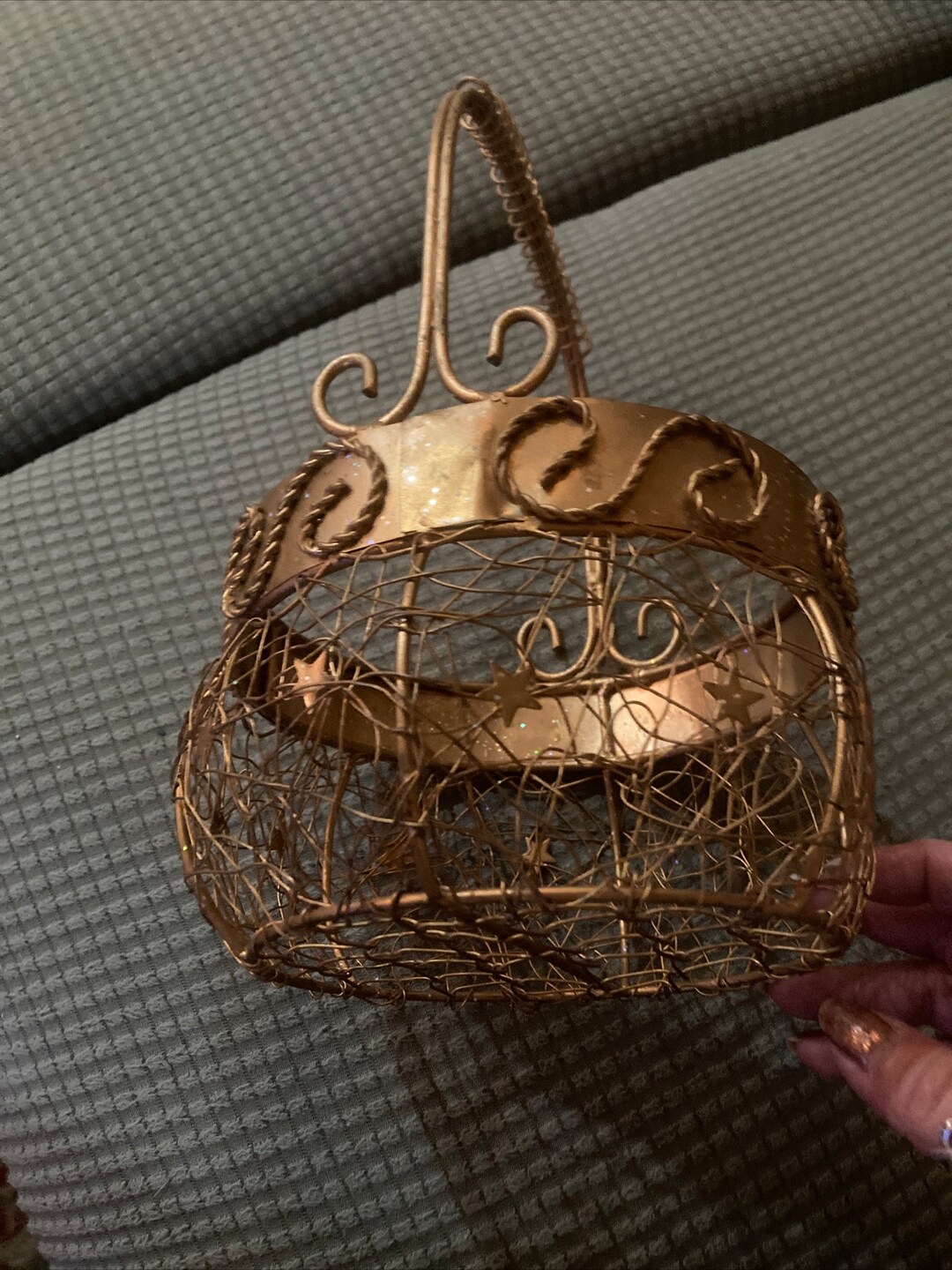Metal Gold Tone Basket - Etsy