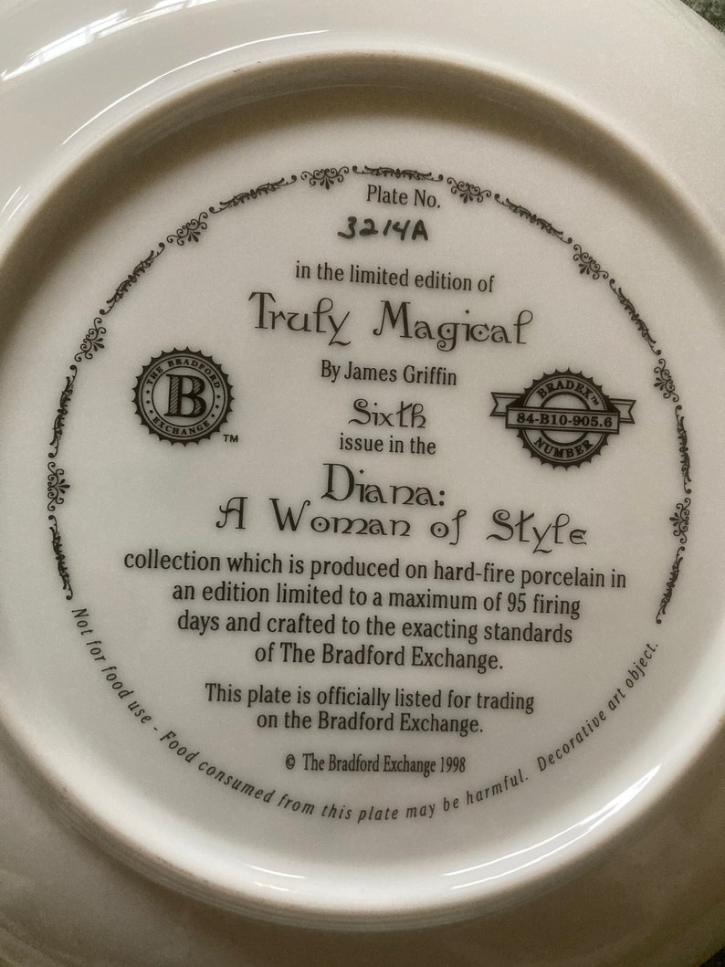 Diana Princess of Wales a Woman of Style Truly Magical Collector Plate ...