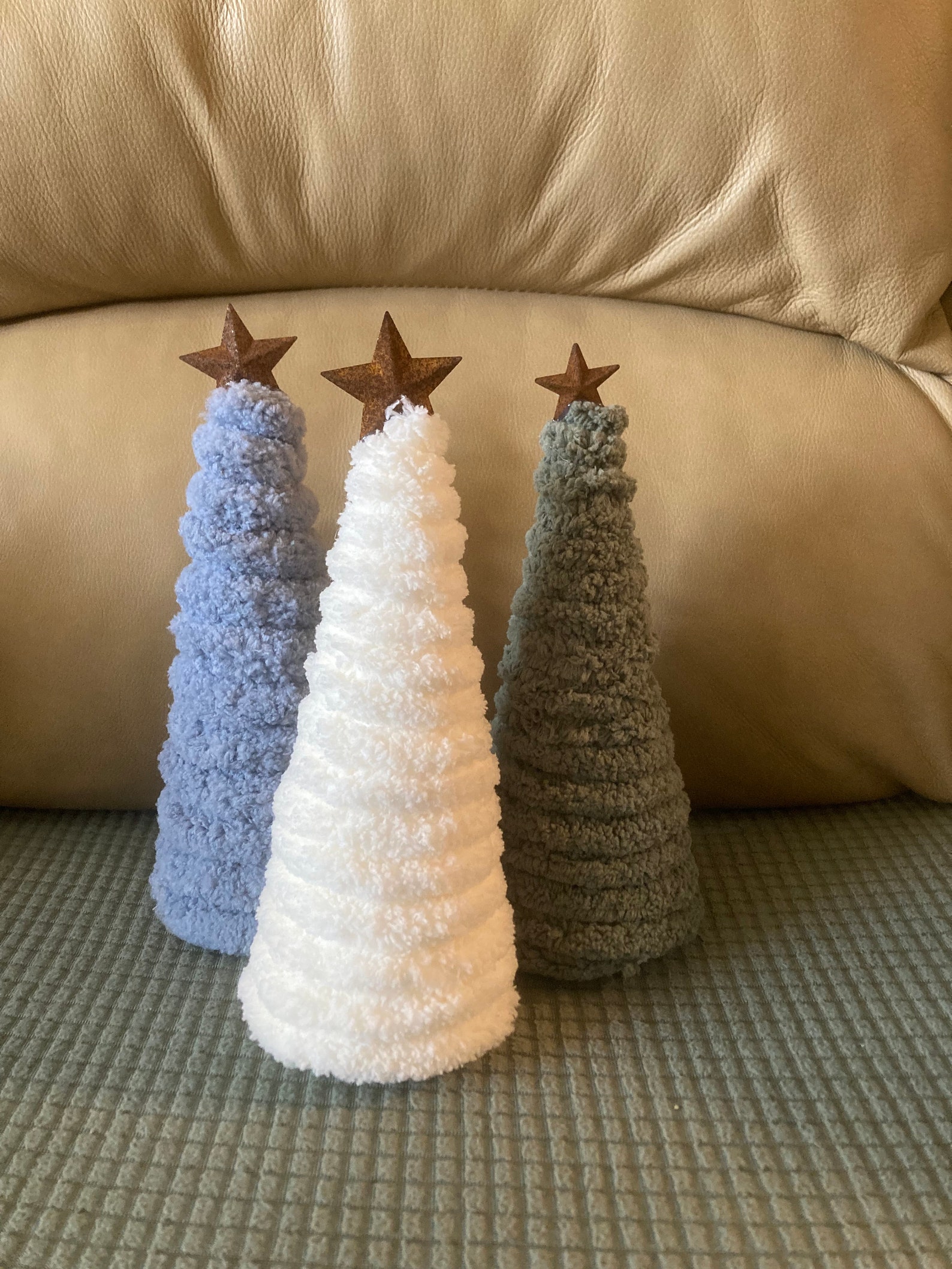 Handmade Yarn Christmas Trees - Etsy