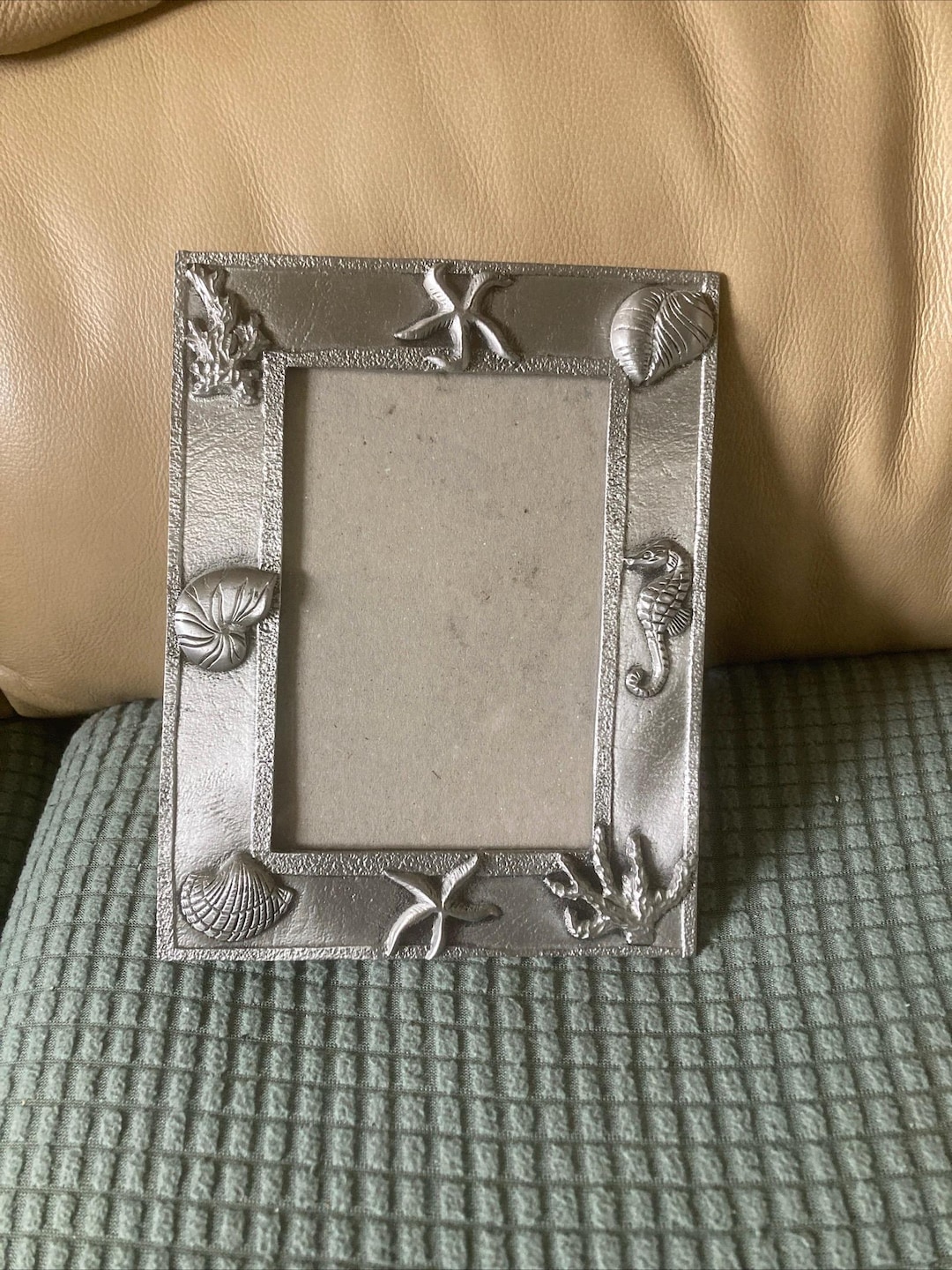 Silvertone Heavy Metal Seashell Frame - Etsy