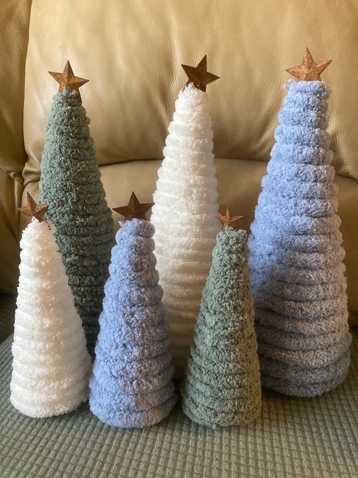 Handmade Yarn Christmas Trees - Etsy