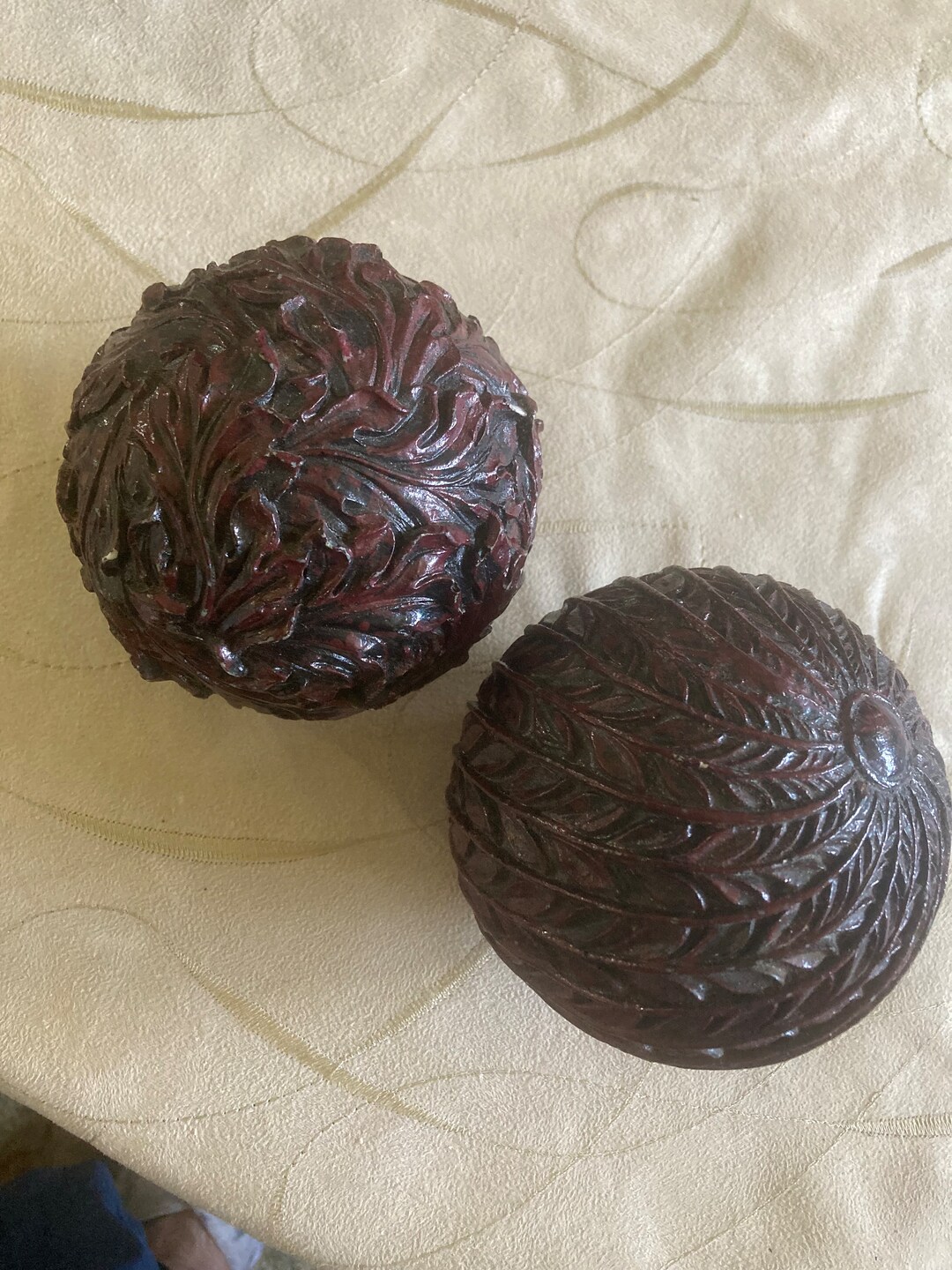 Decorative Set of Two Resin Balls - Etsy