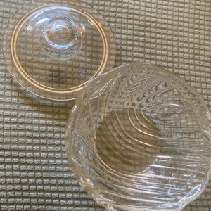 Vintage Clear Heavy Candy Bowl With Lid - Etsy