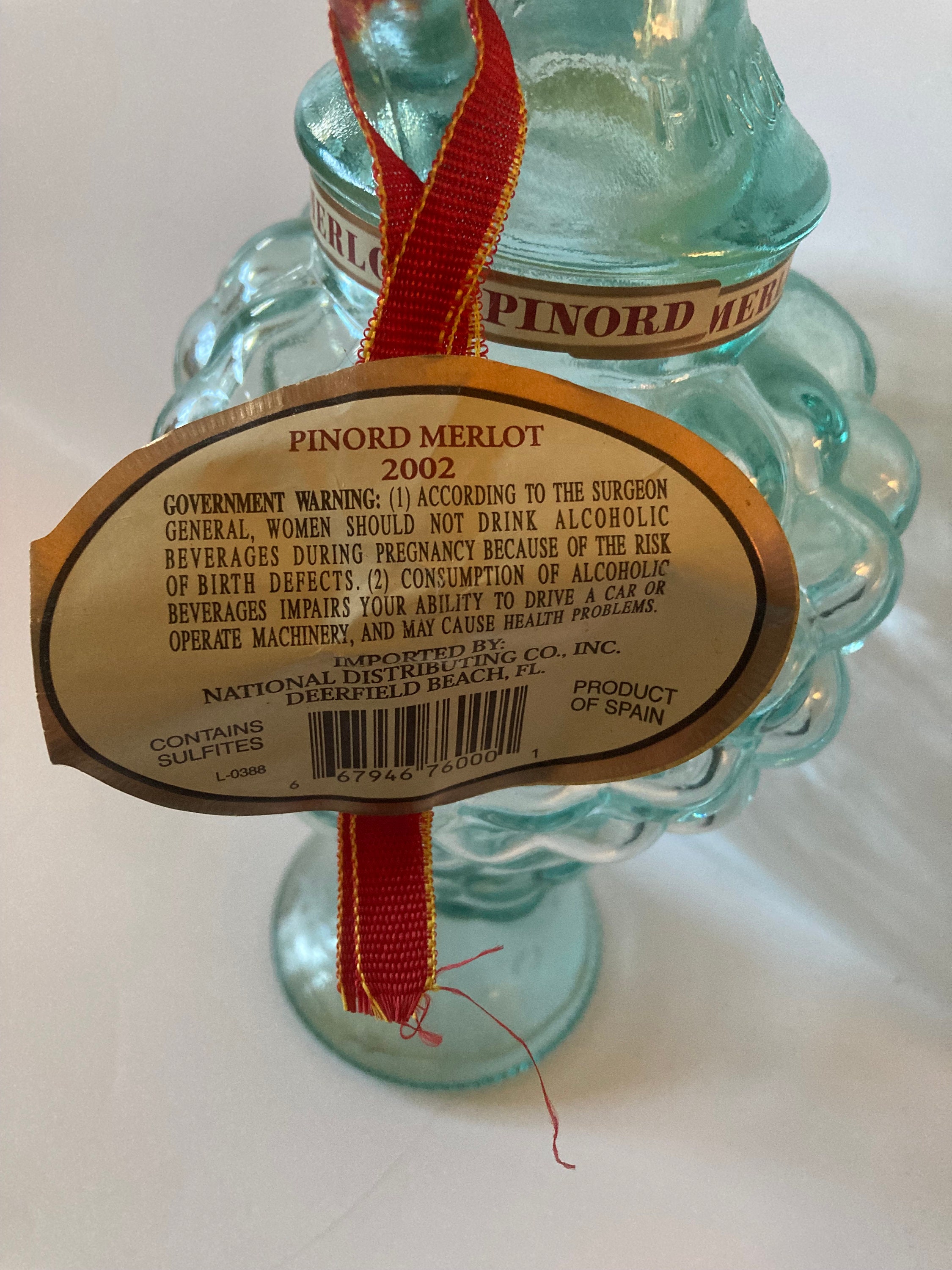 Pinord Merlot 2002 Empty Bottle W/original Label & Cork - Spain - Etsy