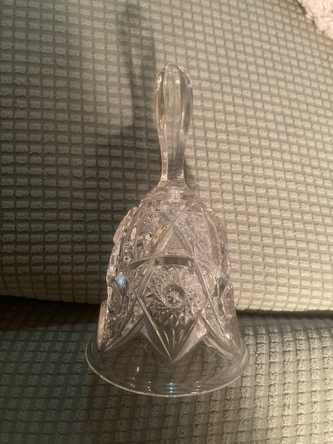 Vintage Imperial Glass Crystal Bell 7” - Etsy