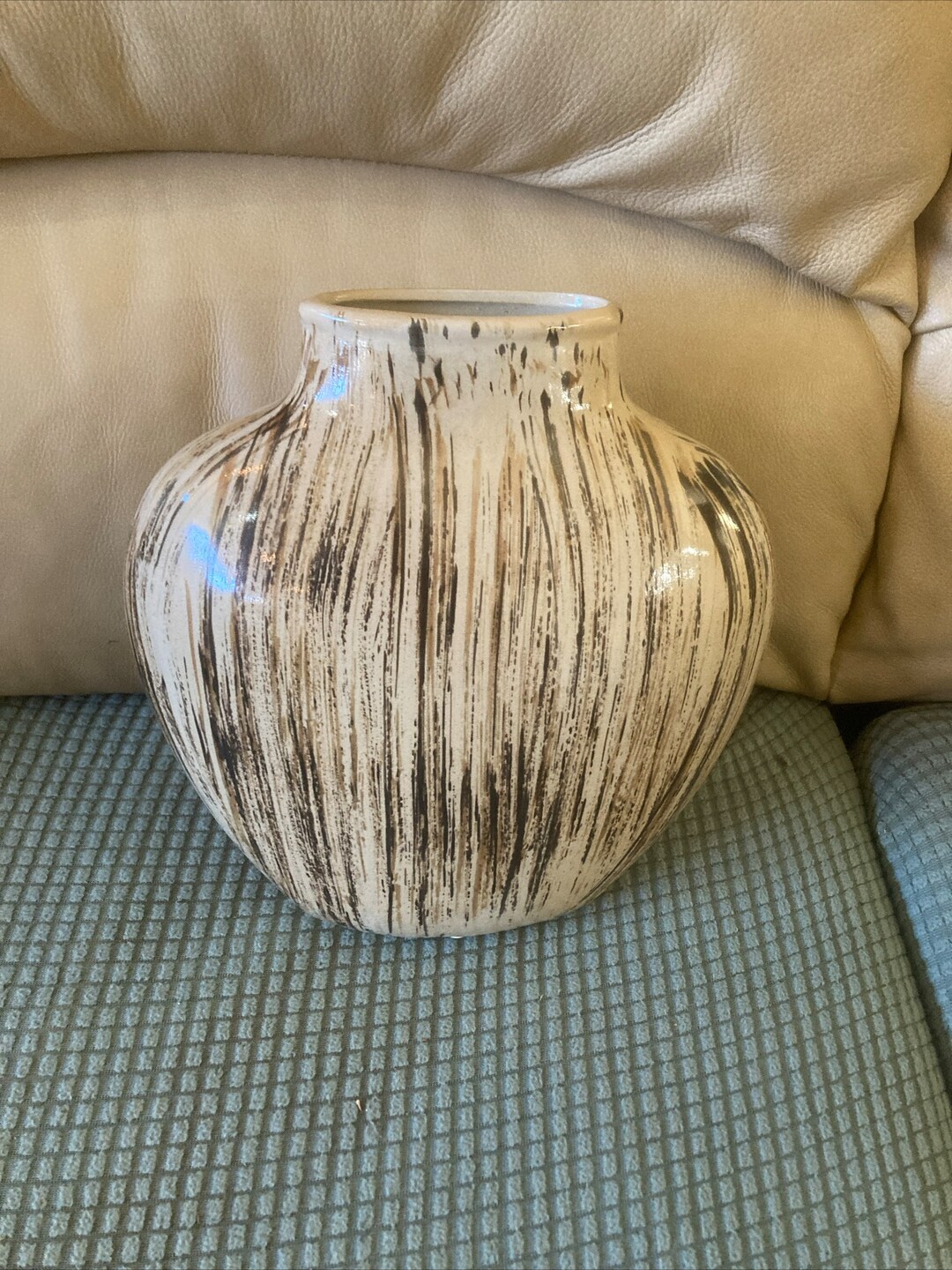 Vintage MCM Ceramic Thin Vase - Etsy