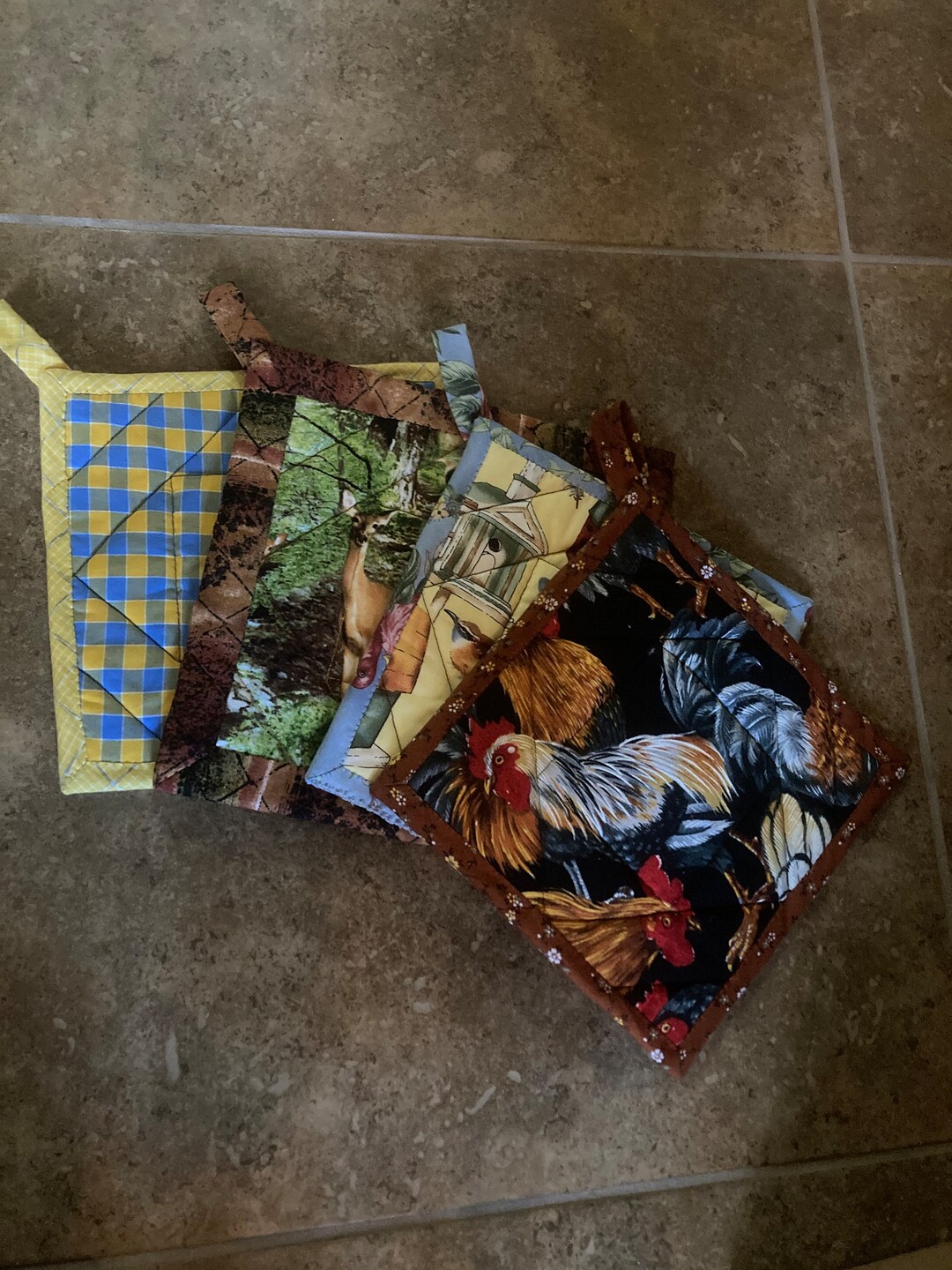 Handmade Quilted Hot Pads - Etsy