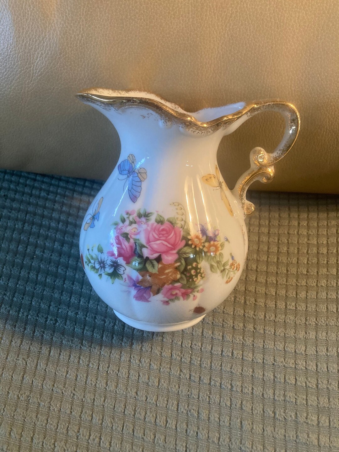 Vintage Royal Crown/otowa Gold Trimmed China Pitcher - Etsy