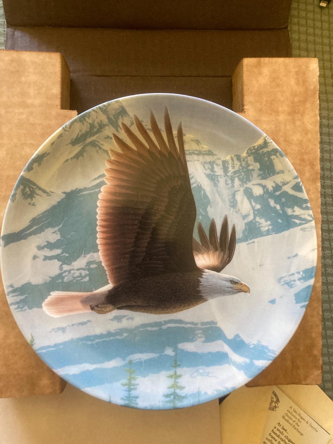 The Bald Eagle Birds of Prey Collector Plate by Daniel Dmith 1988 - Etsy