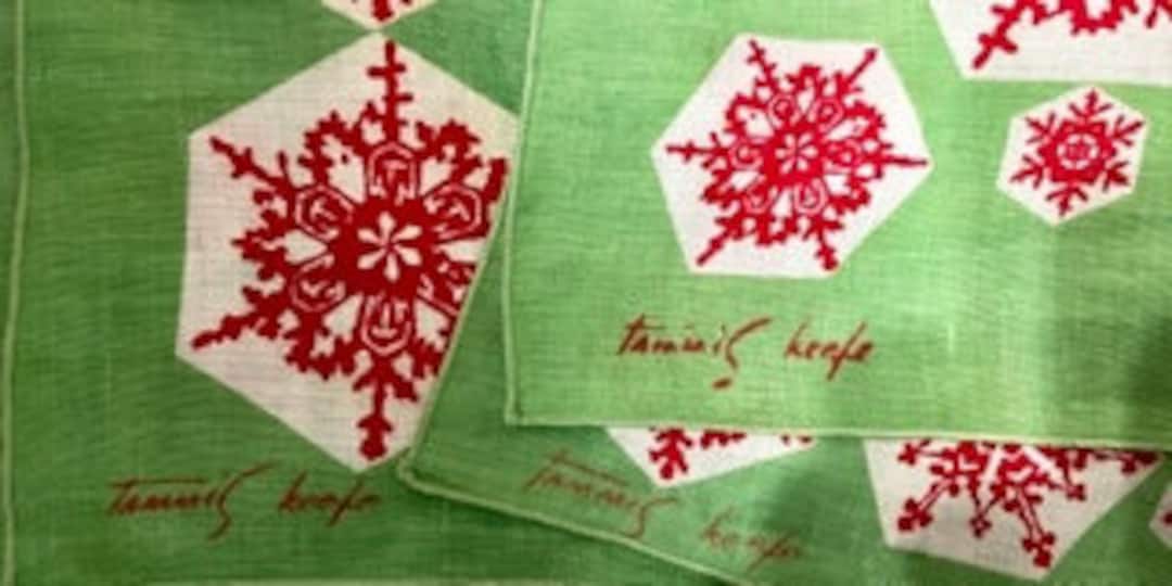 Rare Vintage Tammis Keefe Snowflake Cocktail Napkins Set of 8 - Etsy