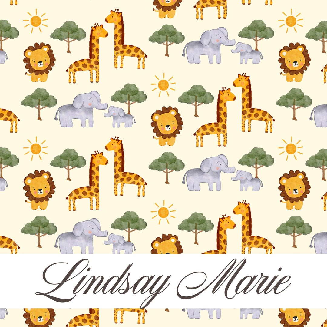 Safari Seamless Pattern, Safari Animal Seamless Pattern, Digital ...