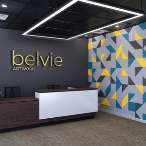 Custom Reception Sign, Custom Office Sign, Custom Lazer Cut Logo, 3D ...