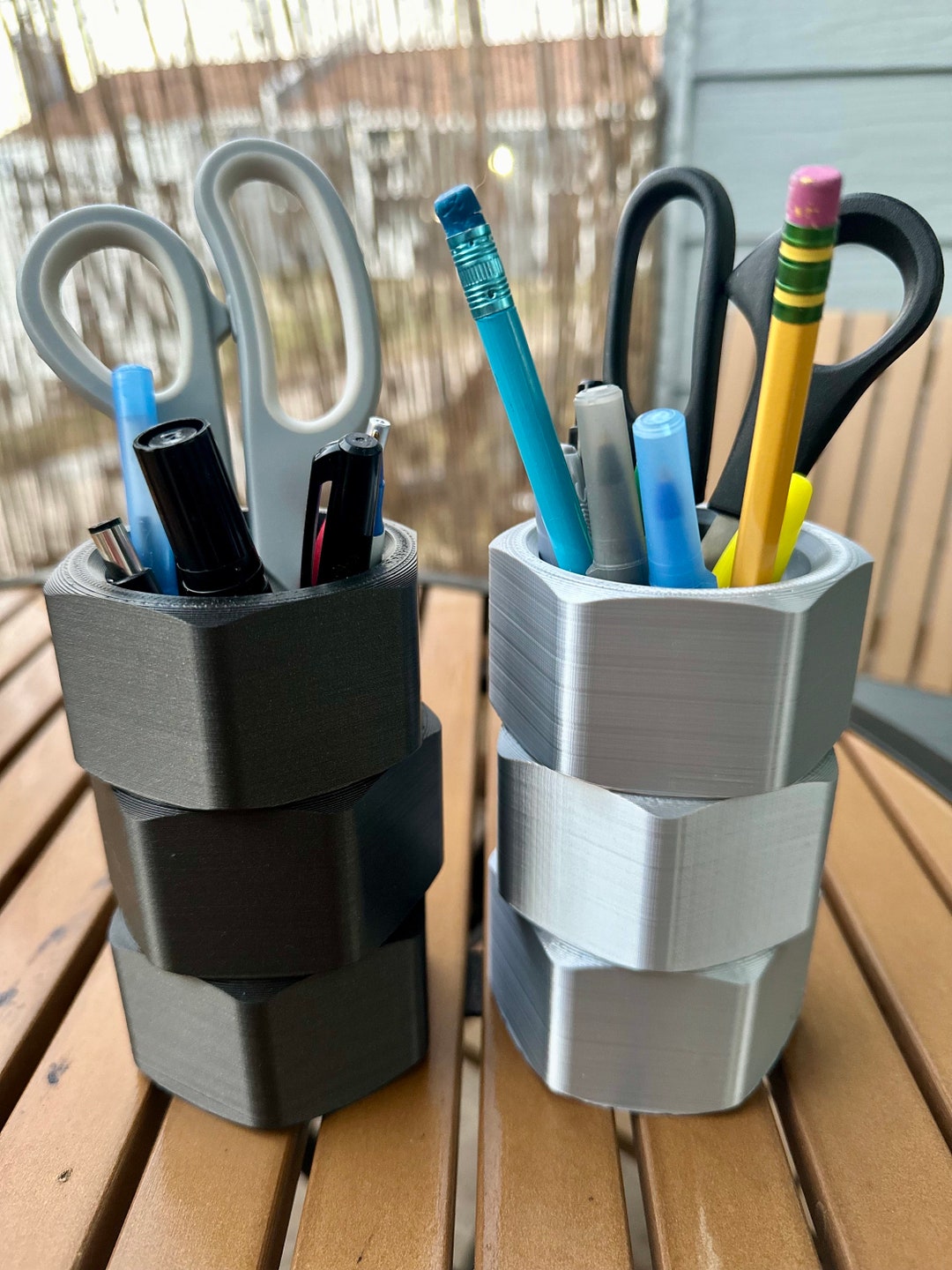 Nut Stack Pen Holder Cup Home or Office Desk Organizer Tool Box 3D Printed - Etsy