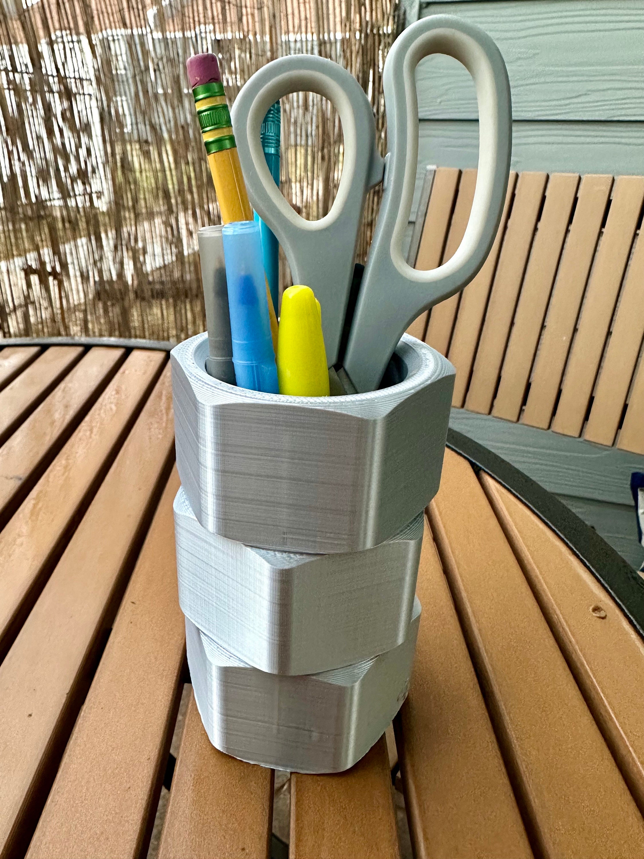 Nut Stack | Pen Holder Cup | Home or Office Desk Organizer | Tool Box | 3D Printed - Etsy