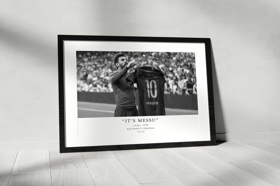 Barcelona FC - 'it's Messi!' Print - Two Font Options Included - Etsy