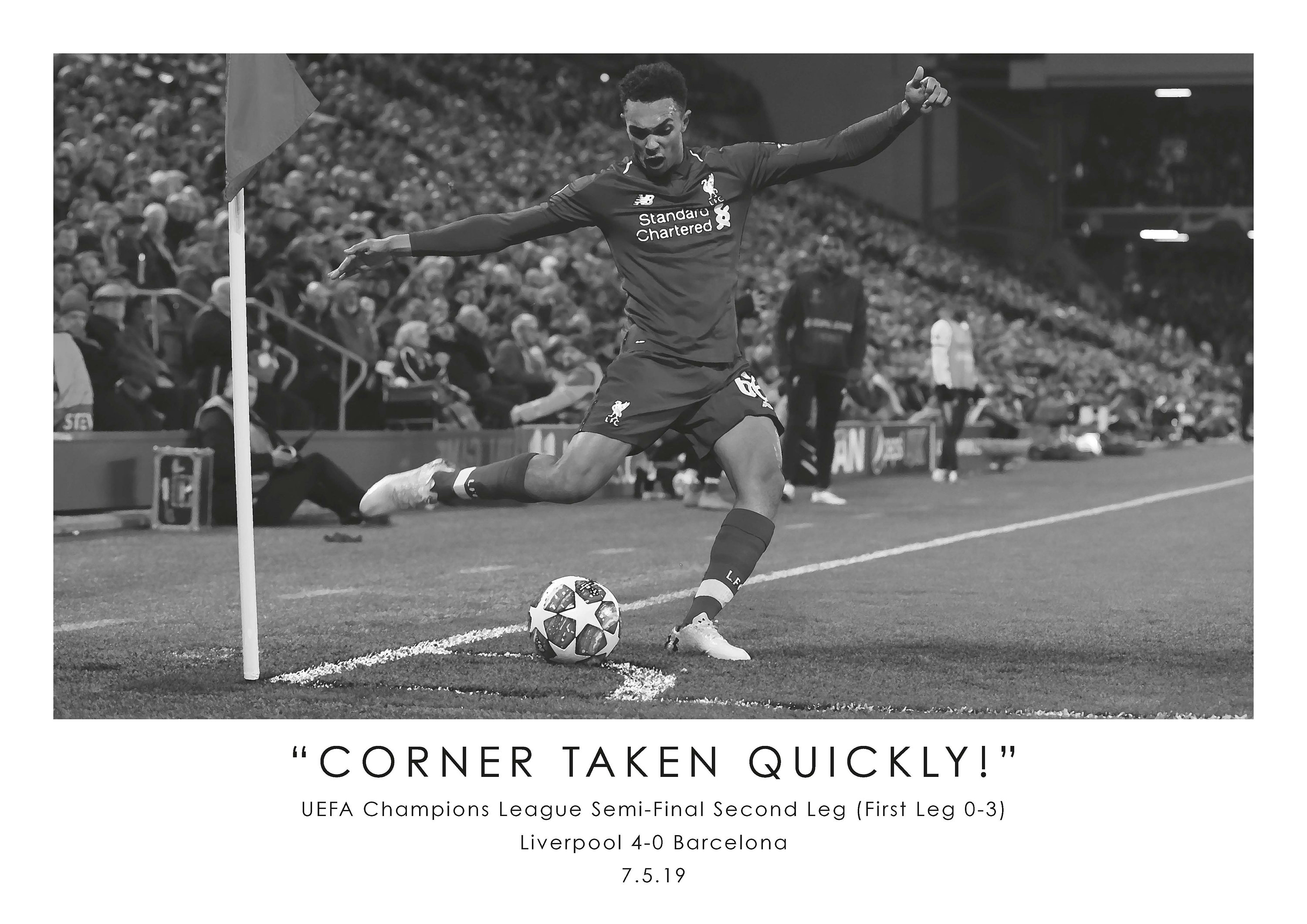 Liverpool FC 'corner Taken Quickly' Print Two Font Options Included - Etsy