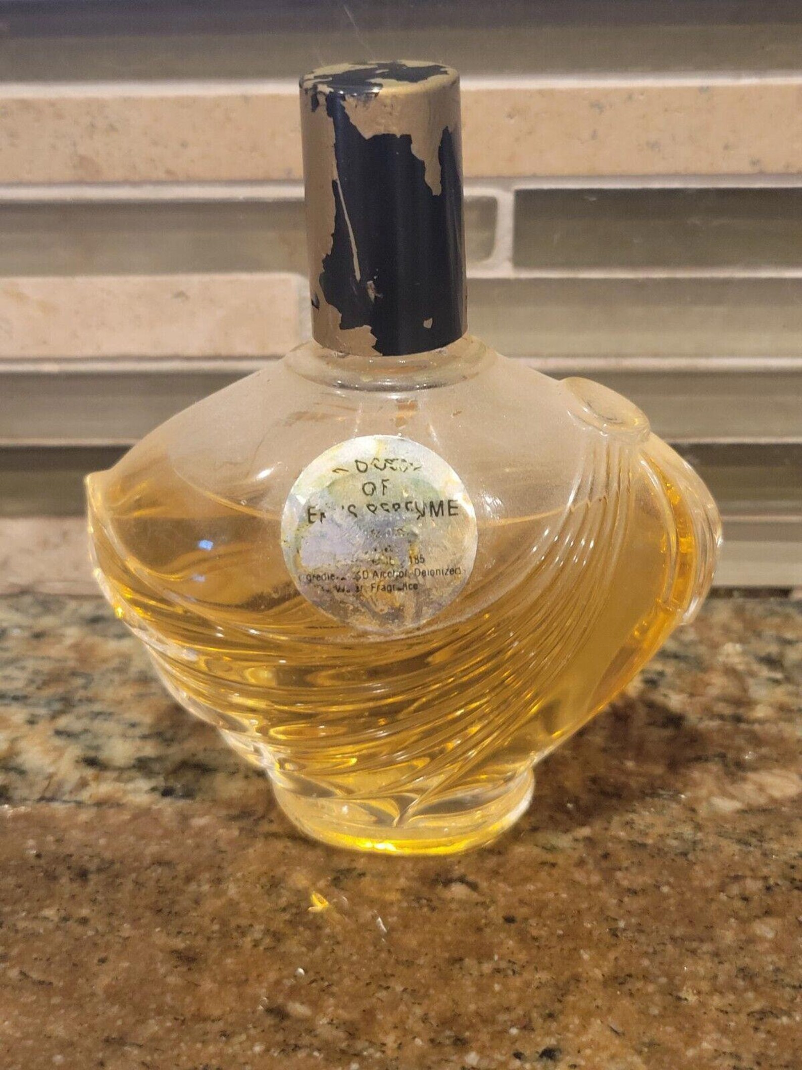 Vintage Perfume Fluted Bottle American Cologne Unknown Scent Read Desc ...