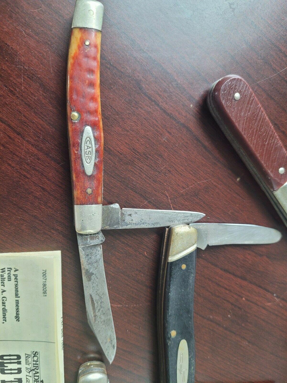 Vintage Antique Knife Lot Case XX Buck Old Timer Schrade Nice Lot LOOK ...