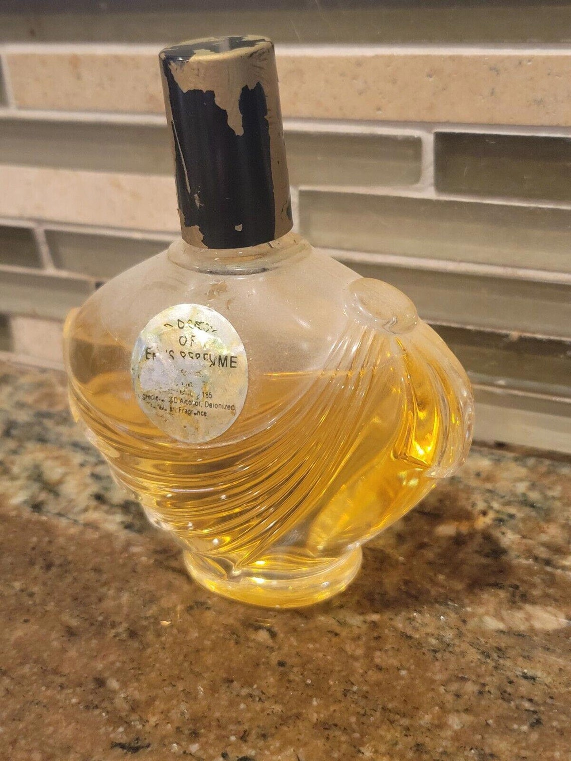 Vintage Perfume Fluted Bottle American Cologne Unknown Scent Read Desc ...