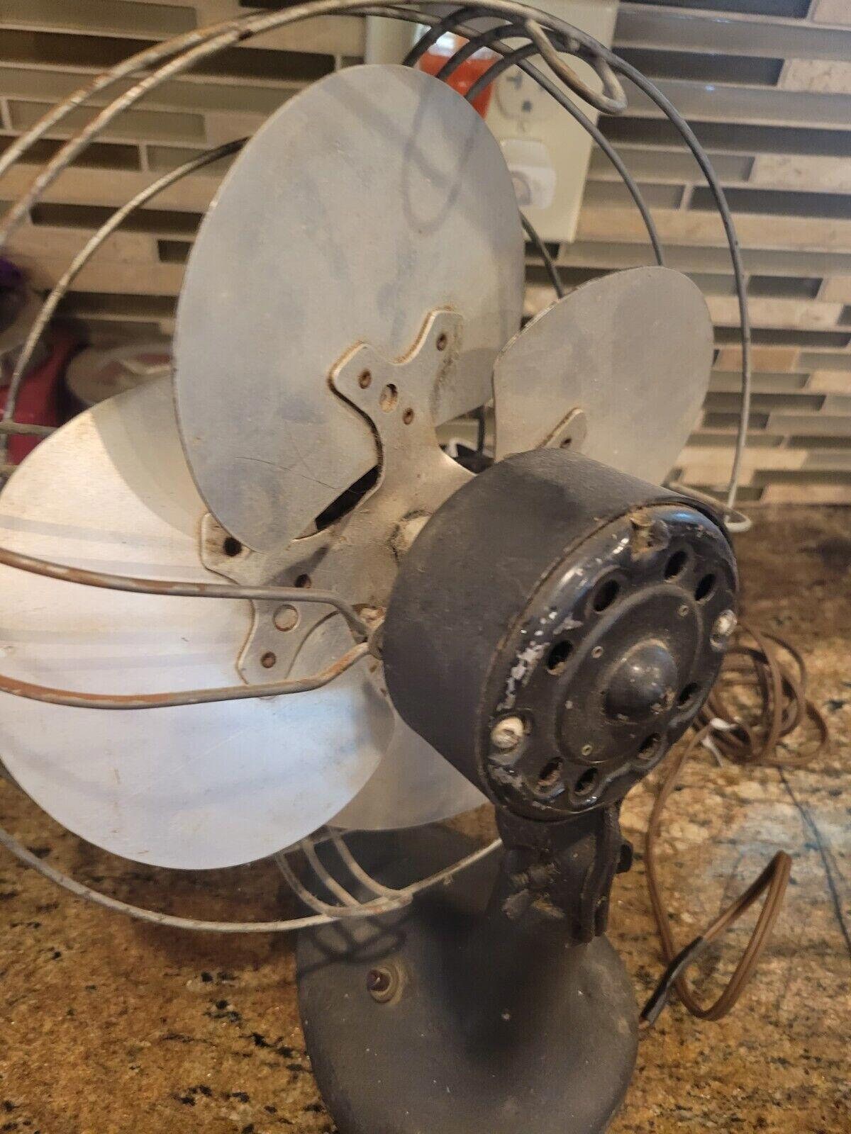 Vintage Airliner Edison Manufacturing Electric Table Fan Working 10 ...