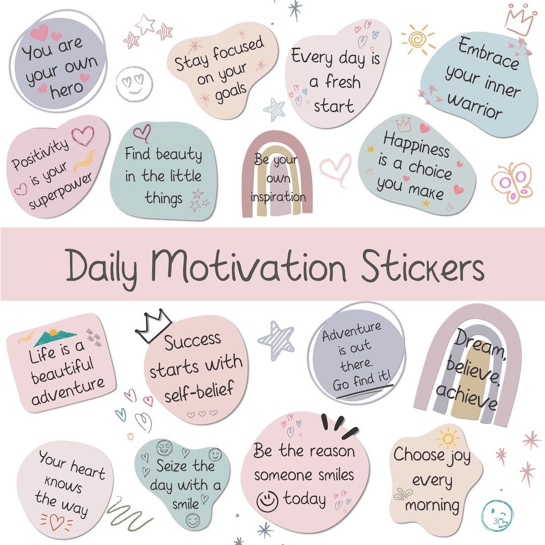 Daily Positive Affirmation Digital Stickers for Goodnotes: Self-care ...