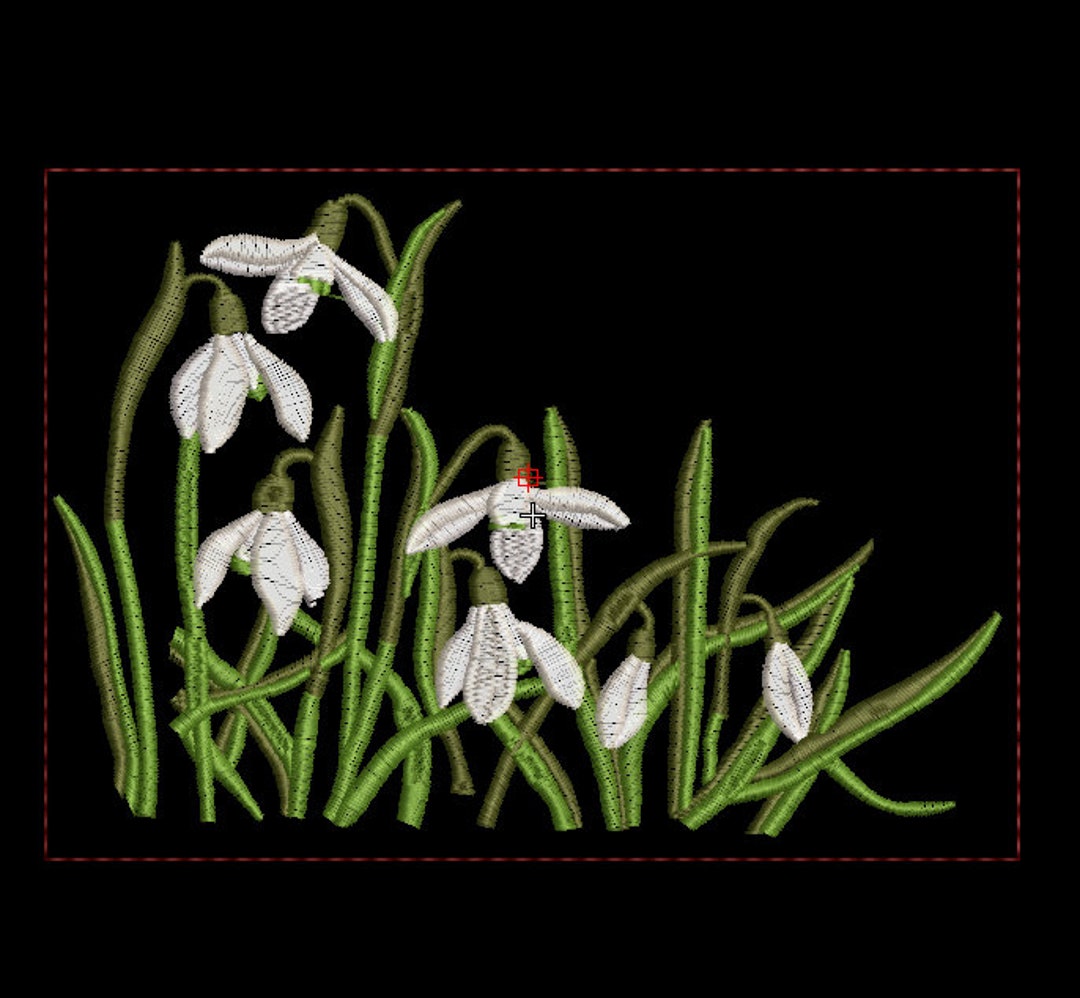 Snowdrops Flowers Embroidery Design - Etsy
