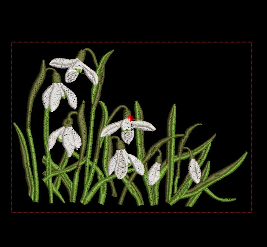 Snowdrops Flowers Embroidery Design - Etsy