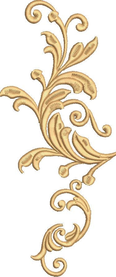Royal Baroque Curls Embroidery Design - Etsy